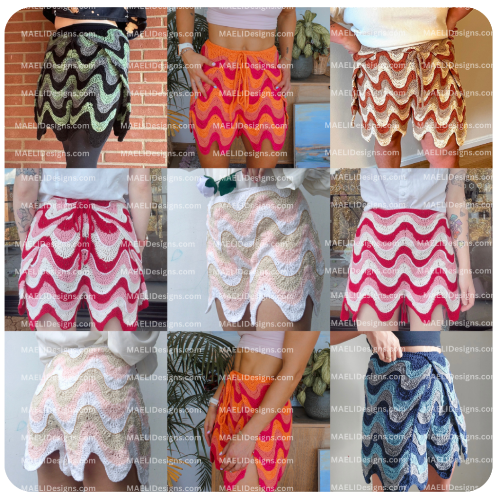 Meltdown Wrap Shorts/Pants/Skirt - Wavy -PDF Crochet Pattern - Made to ...